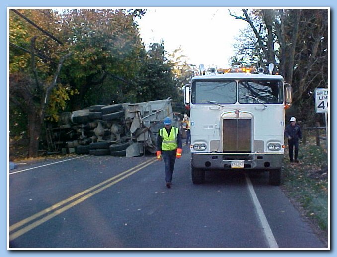 November 10, 2003 Rolled Over Triaxle Dump Truck , Buckingham, PA (4 of 18)