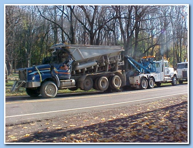 November 10, 2003 Rolled Over Triaxle Dump Truck , Buckingham, PA (15 ...